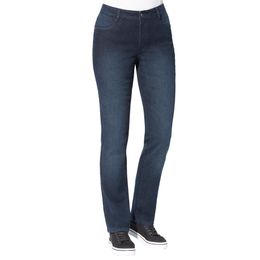 Thermojeans Casual Looks Gr. 19, Kurzgrößen, blau (dark blue, denim) Damen Jeans 5-Pocket-Jeans Straight-fit-Jeans