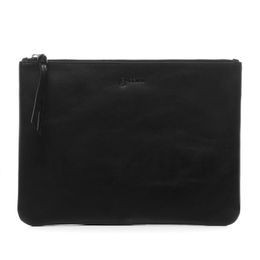 BACCINI Kosmetiktasche echt Leder Kosmetiktasche groß Ledertasche 30_cm MEL, Schminktasche echt Leder Damen, Kosmetiktäschchen Make-Up schwarz