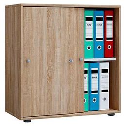 Vcm my office Schiebetürenschrank L Lona, 913944 eiche 1 Fachboden 70,0 x 37,0 x 74,0 cm