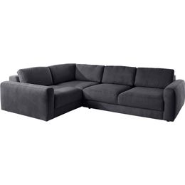Ecksofa Places of Style "Bloomfield" Sofas mit extra tiefer Sitzfläche, wahlweise Sitztiefenverstellung grau