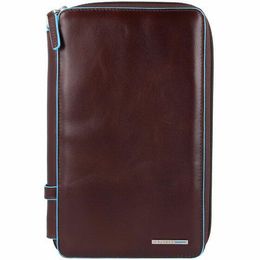 Piquadro Blue Square Reisepaassetui Leder 14 cm mahogany