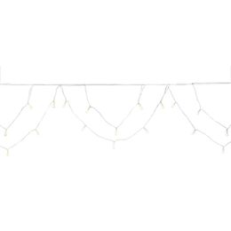 Konstsmide LED-Lichterkette Weihnachtsdeko aussen, bogenform, 200 bernsteinfarbene Dioden, weiß
