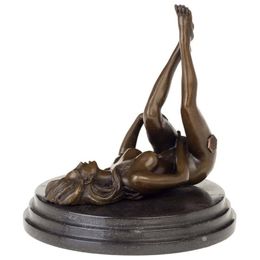 aubaho Skulptur Bronzeskulptur Frau Erotik Akt Kunst im Antik-Stil Bronze Figur Statue