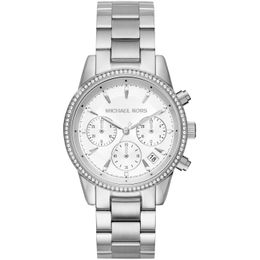 Chronograph Michael Kors "RITZ, MK6428" Armbanduhren silberfarben Damen Quarzuhren