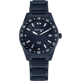 Keramikuhr Jacques Lemans "Liverpool, 42-10E" Armbanduhren blau (dunkelblau) Herren Quarzuhren