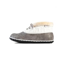 Minnetonka Stiefelette 'Tega' Damen Gr&ouml;&szlig;e 42 creme / grau / wei&szlig; Winterschuhe