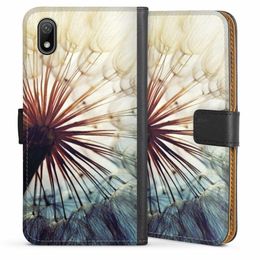 DeinDesign Handyhülle Pusteblume Fotografie Blumen Dandelion 1, Huawei Y5 (2019) Hülle Handy Flip Case Wallet Cover Handytasche Leder, schwarz