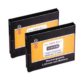 GOLDBATT 2x Akku für Panasonic DMW-BCL7E SZ9 SZ3 XS1 FS50 FH50 F5 BCL7 Kamera-Akku Ersatzakku 600 mAh (3,6 V, 2 St)