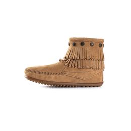 Minnetonka Stiefelette Damen Gr&ouml;&szlig;e 42 hellbraun Winterschuhe