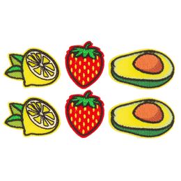 buttinette Applikationen "Früchte", Größe: 2,5–3 cm, Inhalt: 6 Stück