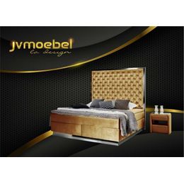 JVmoebel Bett, Boxspringbett Stoff Möbel Betten Bett Textil Schlafzimmer