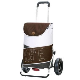 Andersen Shopper Royal Shopper Plus Loke Einkaufstrolley 63 cm mit Lufträdern braun