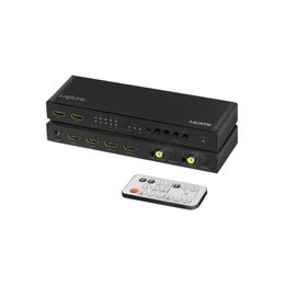 Logilink HDMI switch 4x2-Port matrix 4K/60 Hz HDR ARC extract scaler RC