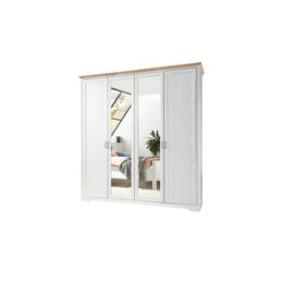 Kleiderschrank Jasmin II - weiß - 214 cm - 220 cm - 64 cm - Sconto