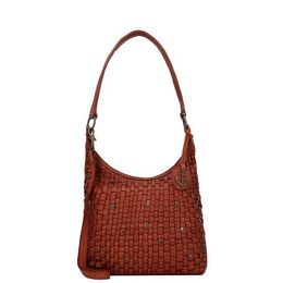 Harbour 2nd Soft Weaving Tuula Umhängetasche Leder 29 cm charming cognac