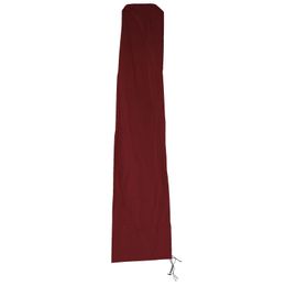 MCW Schutzh&uuml;lle Carpi f&uuml;r Marktschirm bis 5m, Abdeckh&uuml;lle Cover mit Rei&szlig;verschluss ~ bordeaux