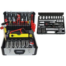Famex Werkzeugset 423-47 Profi Alu Werkzeugkoffer gefüllt mit Werkzeug