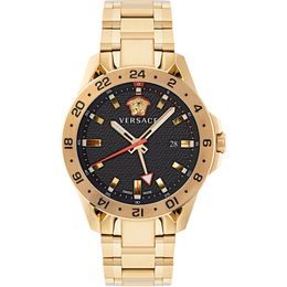 Schweizer Uhr Versace "SPORT TECH GMT, VE2W00522" Armbanduhren goldfarben Herren Quarzuhren