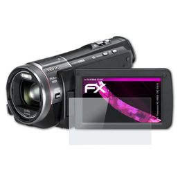 atFoliX Schutzfolie Panzerglasfolie für Panasonic HC-X800 / HC-X810, Ultradünn und superhart, weiß