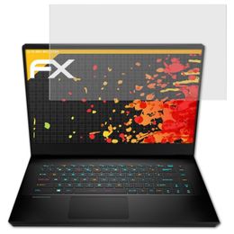 atFoliX Schutzfolie für MSI GP66 Leopard, (2 Folien), Entspiegelnd und stoßdämpfend, weiß