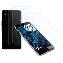 Bruni Schutzfolie Glasklare Displayschutzfolie für OnePlus X, (2er Set), praktisch unsichtbar, weiß