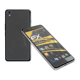 atFoliX Schutzfolie für OnePlus X, (3er Set), Entspiegelnd und stoßdämpfend, weiß
