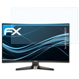 atFoliX Schutzfolie Displayschutz für MSI Optix MAG27C, Ultraklar und hartbeschichtet, weiß