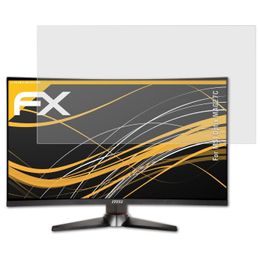 atFoliX Schutzfolie für MSI Optix MAG27C, Entspiegelnd und stoßdämpfend, weiß