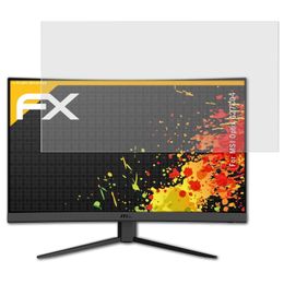 atFoliX Schutzfolie für MSI Optix G27CQ4, Entspiegelnd und stoßdämpfend, weiß