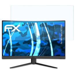 atFoliX Schutzfolie Displayschutz für MSI Optix G27CQ4, Ultraklar und hartbeschichtet, weiß