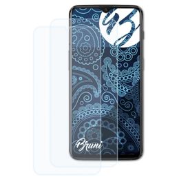 Bruni Schutzfolie Glasklare Displayschutzfolie für OnePlus 6T, (2 Folien), praktisch unsichtbar, weiß