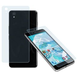 atFoliX Schutzfolie Displayschutzfolie für OnePlus X, (3er Set), Ultraklar und flexibel, weiß