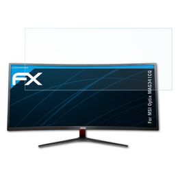atFoliX Schutzfolie Displayschutz für MSI Optix MAG341CQ, Ultraklar und hartbeschichtet, weiß