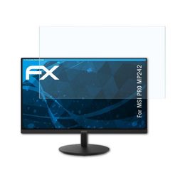 atFoliX Schutzfolie Displayschutz für MSI PRO MP242, Ultraklar und hartbeschichtet, weiß