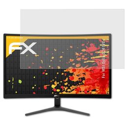 atFoliX Schutzfolie für MSI Optix G241VC, Entspiegelnd und stoßdämpfend, weiß