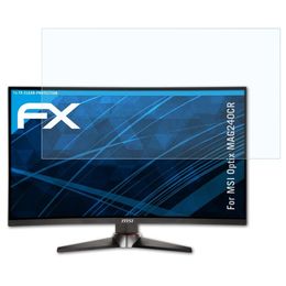 atFoliX Schutzfolie Displayschutz für MSI Optix MAG240CR, Ultraklar und hartbeschichtet, weiß