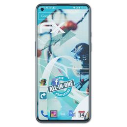 atFoliX Schutzfolie Displayschutzfolie für OnePlus 9, (3 Folien), Ultraklar und flexibel, weiß