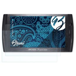 Bruni Schutzfolie Glasklare Displayschutzfolie für 7 Home Tablet, (2 Folien), praktisch unsichtbar, weiß
