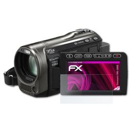 atFoliX Schutzfolie Panzerglasfolie für Panasonic HDC-SD66, Ultradünn und superhart, weiß
