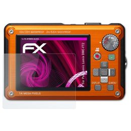 atFoliX Schutzfolie Panzerglasfolie für Panasonic Lumix DMC-FT2, Ultradünn und superhart, weiß