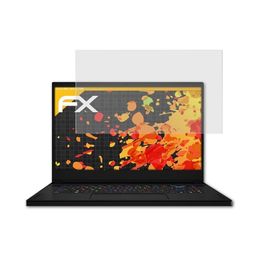atFoliX Schutzfolie für MSI GS66 Stealth, (2 Folien), Entspiegelnd und stoßdämpfend, weiß