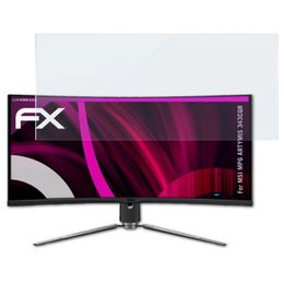 atFoliX Schutzfolie Panzerglasfolie für MSI MPG ARTYMIS 343CQR, Ultradünn und superhart, weiß