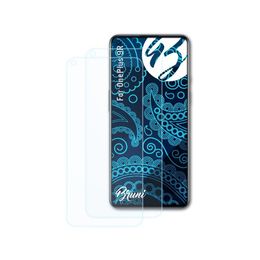 Bruni Schutzfolie Glasklare Displayschutzfolie für OnePlus 9R, (2 Folien), praktisch unsichtbar, weiß