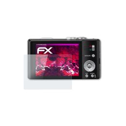 atFoliX Schutzfolie Panzerglasfolie für Panasonic Lumix DMC-TZ22, Ultradünn und superhart, weiß