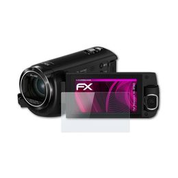 atFoliX Schutzfolie Panzerglasfolie für Panasonic HC-W580, Ultradünn und superhart, weiß