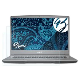 Bruni Schutzfolie für MSI WF65 Mobile Workstation, (2 Folien), praktisch unsichtbar, weiß