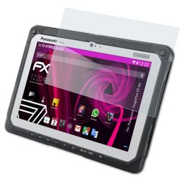 atFoliX Schutzfolie Panzerglasfolie für Panasonic ToughPad FZ-A2, Ultradünn und superhart, weiß