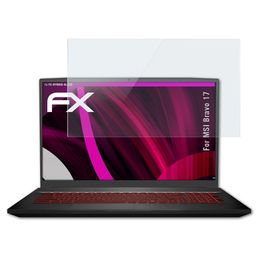 atFoliX Schutzfolie Panzerglasfolie für MSI Bravo 17, Ultradünn und superhart, weiß