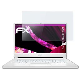 atFoliX Schutzfolie Panzerglasfolie für MSI Stealth 15M, Ultradünn und superhart, weiß