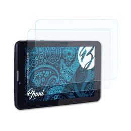 Bruni Schutzfolie Glasklare Displayschutzfolie für Tablet-PC XTE7D, (2 Folien), praktisch unsichtbar, weiß